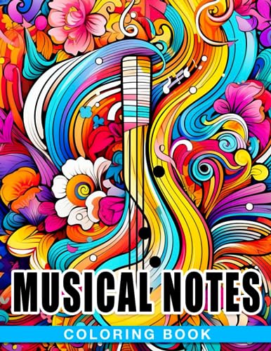 Musical Notes Coloring Book: Harmonious Tunes Coloring Pages Features ...