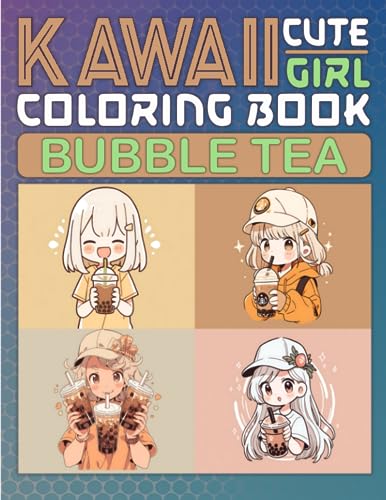 Kawaii Girl Coloring Book for Kids and Adults: 50 Cute Chibi Girls ...