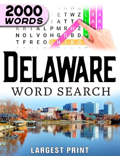 Delaware State Word Search Book: Word Find Book For Adults, Seniors And ...