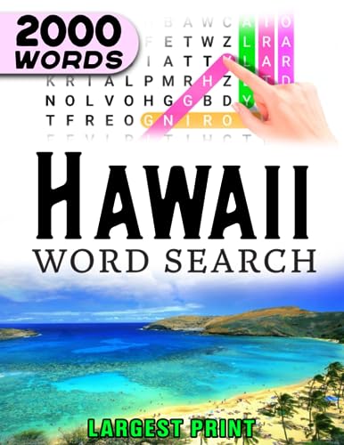 Hawaii State Word Search Book: Word Find Book For Adults, Seniors And ...