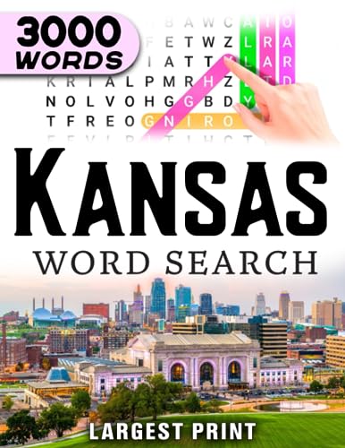 Kansas State Word Search Book: Word Find Book For Adults, Seniors And ...