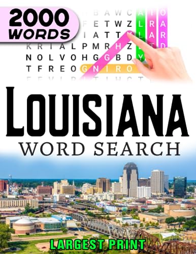 Louisiana State Word Search Book: Word Find Book For Adults, Seniors ...