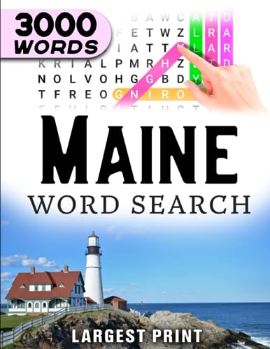 Maine State Word Search Book: Word Find Book For Adults, Seniors And ...