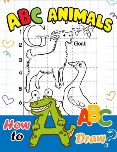 How To Draw ABC Animals: 30 Easy And Simple Drawing Pages Of Different ...