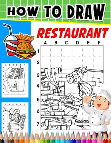 How to Draw Restaurant: Including 30 Step By Step And Easy Drawing ...