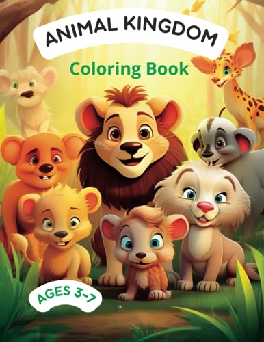 Loving Animal Kingdom Coloring Book for kids: Playful and easy coloring ...