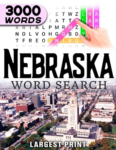 Nebraska State Word Search Book: Word Find Book For Adults, Seniors And ...
