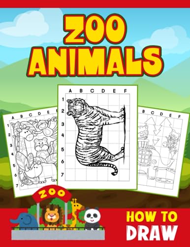 How To Draw Zoo Animals: Step-by-step Instructions for 30 Wild ...