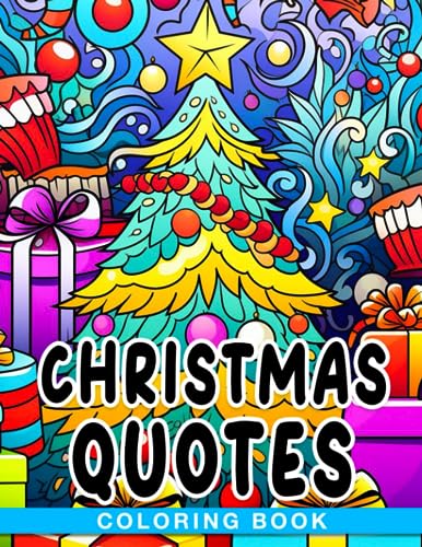 Christmas Quotes Coloring Book: Inspirational Coloring Pages For Adults ...