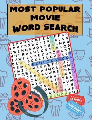 Most popular movie word search: With 160 Puzzles -Two Puzzles for Page ...