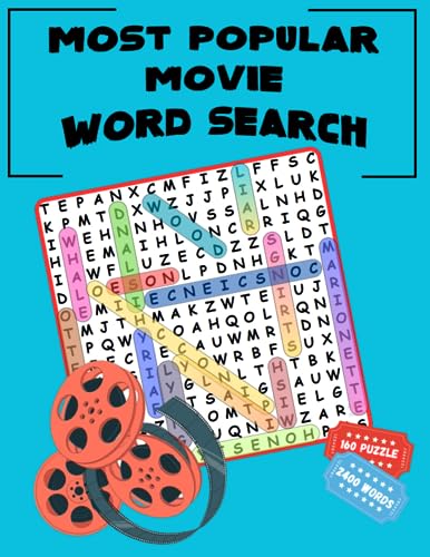Most popular movie word search: With 160 Puzzles -Two Puzzles for Page ...