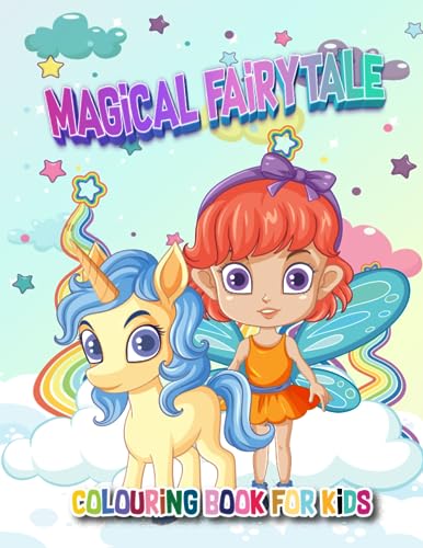 Childish Cartoon Unicorn Coloring Book: Fun Coloring Book for Girls ...