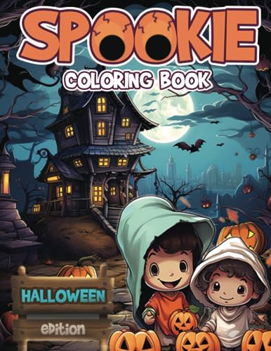 SPOOKIE Coloring Book: Halloween Coloring Book For Kids, Ages 5 ...
