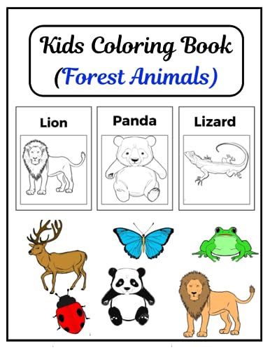 Coloring book for kids forest animal: Forest Animals coloring book for ...