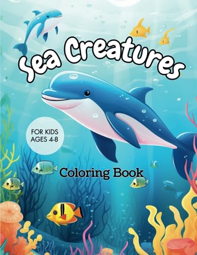 Sea Creatures Coloring Book - Ocean Adventures Activity Book for Girls ...