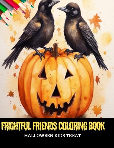 Frightful Friends Coloring Book: Halloween Kids Treat, 50 pages, 8.5x11 ...