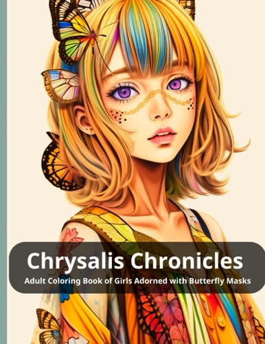Chrysalis Chronicles Adult Coloring Book of Girls Adorned with ...