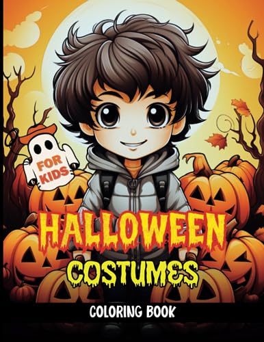 Halloween Costumes Coloring Book For Kids: Easy Halloween Coloring ...