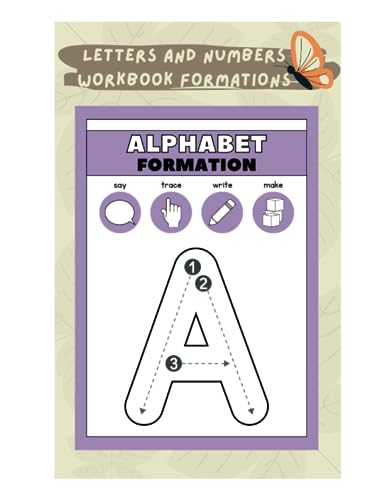 Letters and Numbers Workbook Formations: Learn How to Write Alphabet ...