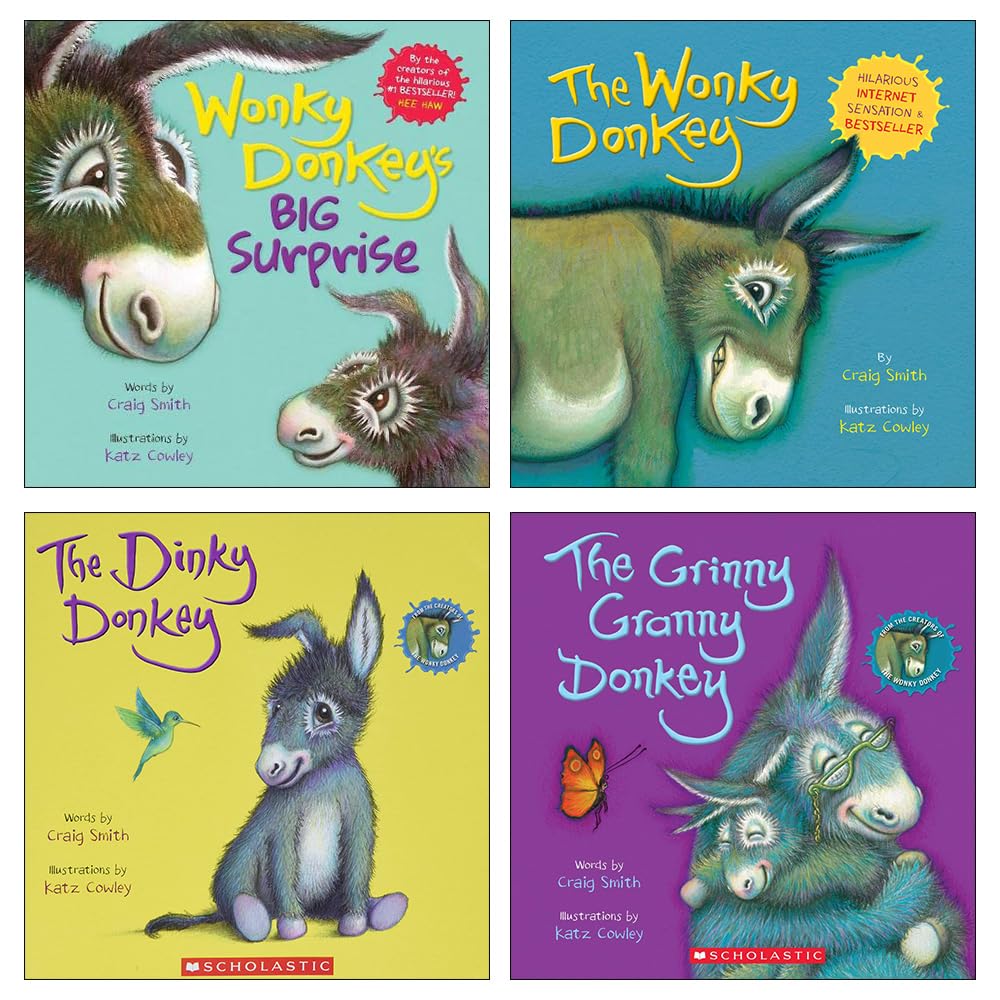 Wonky Donkey Series Collection 4 Books Set By Craig Smith by Craig ...