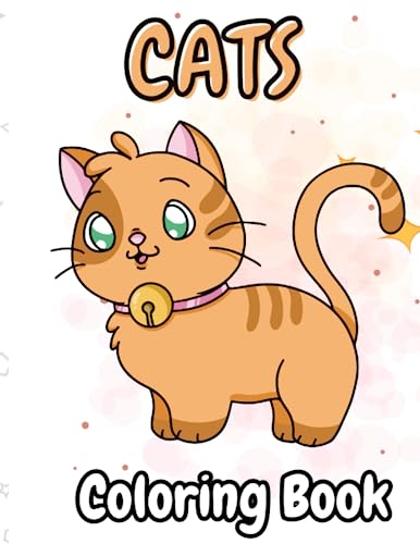 Cats Coloring Book: For Kids Ages 4-12, 101 Pages With Tick Lines by ...