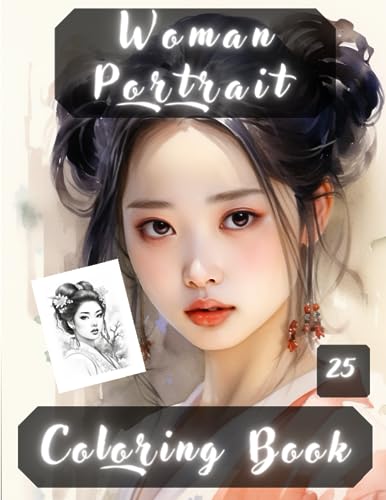 Women Portrait Coloring Book: Women Portraits, Realistic People Faces ...