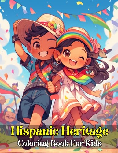 Hispanic Heritage Coloring Book for Kids: 50 Awesome Pages to Color for ...