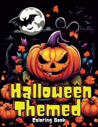 Halloween Themed Coloring Book: For Kids Ages 4-12, 101 Pages With ...