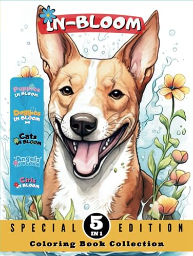IN-BLOOM Coloring Book Collection 5-in-1: Step into a Colorful Universe ...