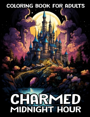Charmed Midnight Hour Coloring Book - Black Background: Enchanted ...