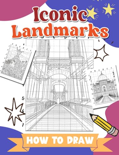 How To Draw Iconic Landmarks: Educational Coloring Book for Young ...
