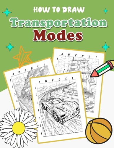 How To Draw Transportation Modes: Colorful Journey with Planes, Trains ...