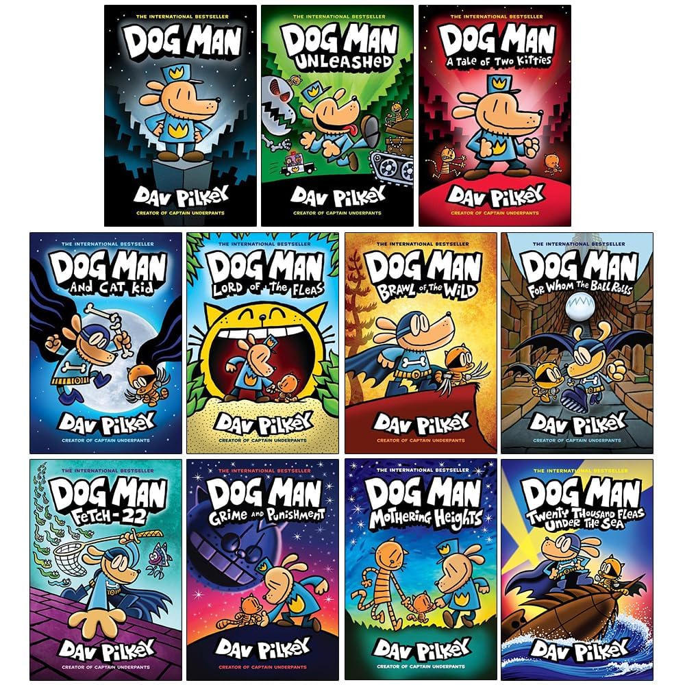 Dav Pilkey Dog Man Series (1-11) Books Collection Set by Dav Pilkey ...