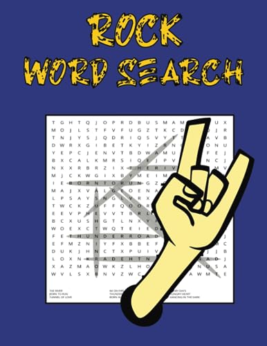 Rock Words Search: 50 Word Search Puzzle Book for rock lovers with Full ...