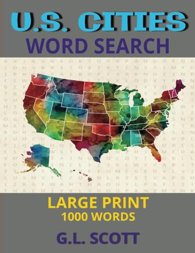 U.S. Cities Word Search: Exciting and Relaxing Word Search Puzzle Book ...