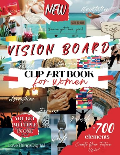 Vision Board Clip Art Book With More Than 700 Pictures, Affirmations ...