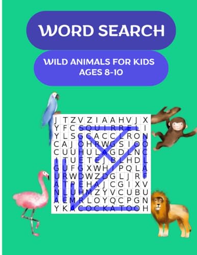 Wild animals: Word search for kids ages 8-10 by Franco Scagnetti ...