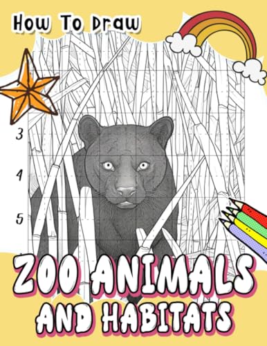 How To Draw Zoo Animals and Habitats: Explore Animal Habitats with Fun ...