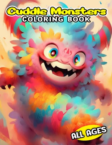 Cuddle Monsters Coloring Book: Fun & Simple Monsters coloring book for ...
