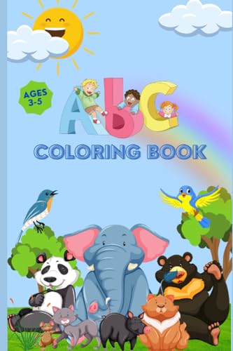 ABC Coloring Book: Color 100+ Animals, Birds, Vehicles, Fruits, Toys ...
