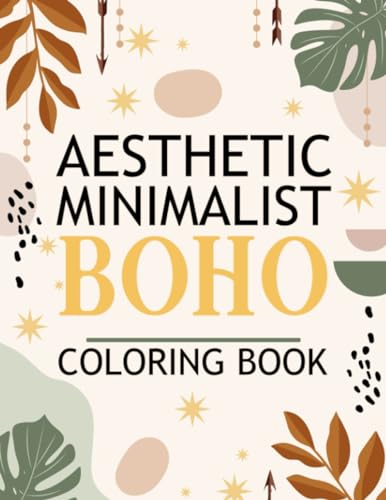 Boho Vibes Coloring Book: Aesthetic Coloring Book For Women Stress-Free ...