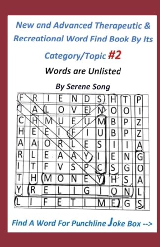 New and Advanced Therapeutic & Recreational Word Search Book by Its ...