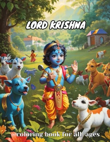 Lord Krishna Coloring book for all ages: Hindu god lord shree Krishna ...