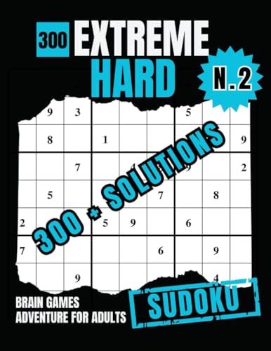 Sudoku Extreme Hard N.2: The Ultimate Brain Challenge: Sudoku puzzles ...