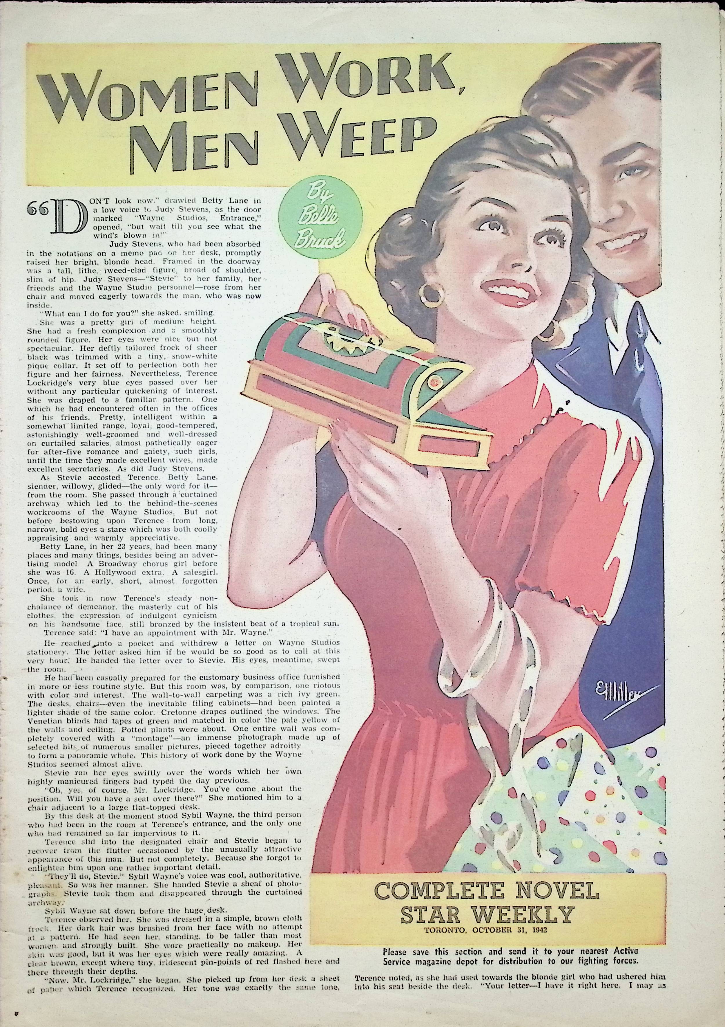 Women Work, Men Weep by Belle Bruck | Goodreads