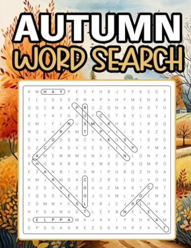 Autumn Word Search: Puzzle Book for Adults and Seniors With Solutions ...