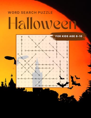 Halloween Word Search Puzzle Book for Kids Ages 6-10 by ...