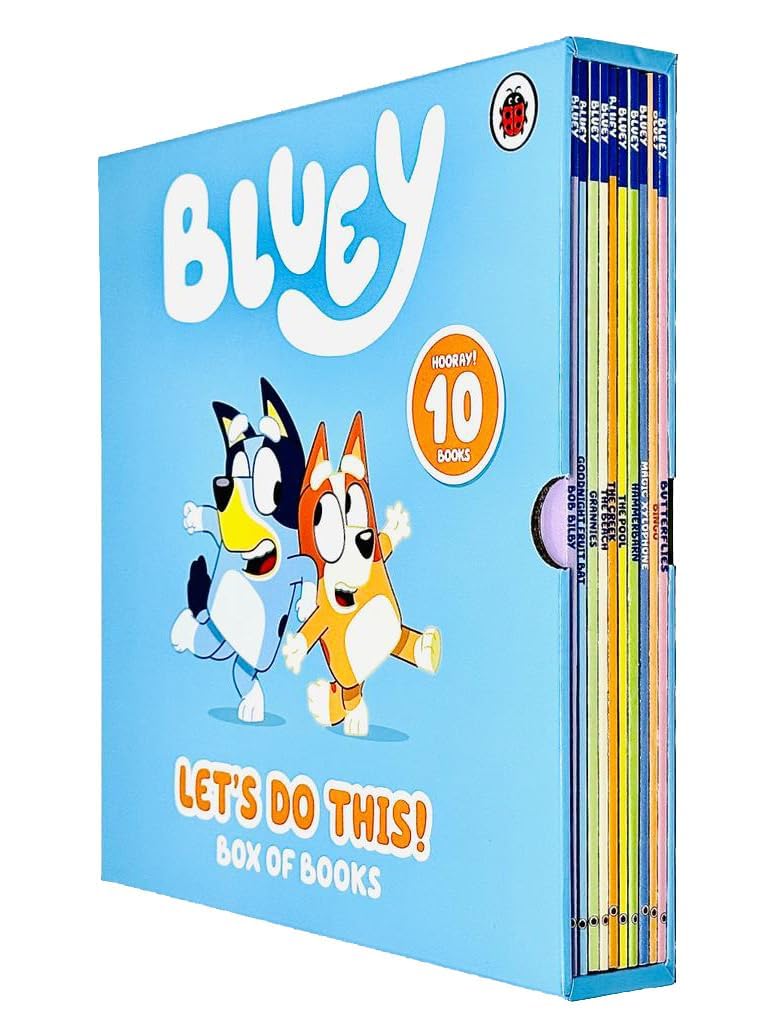 Bluey Let's Do This! Box of Books 10 Books Collection Box Set by Bluey ...