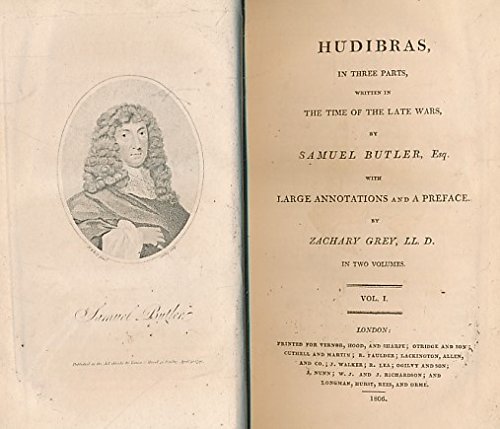Hudibras, in Three Parts, Written in the Time of The Late Wars. With ...