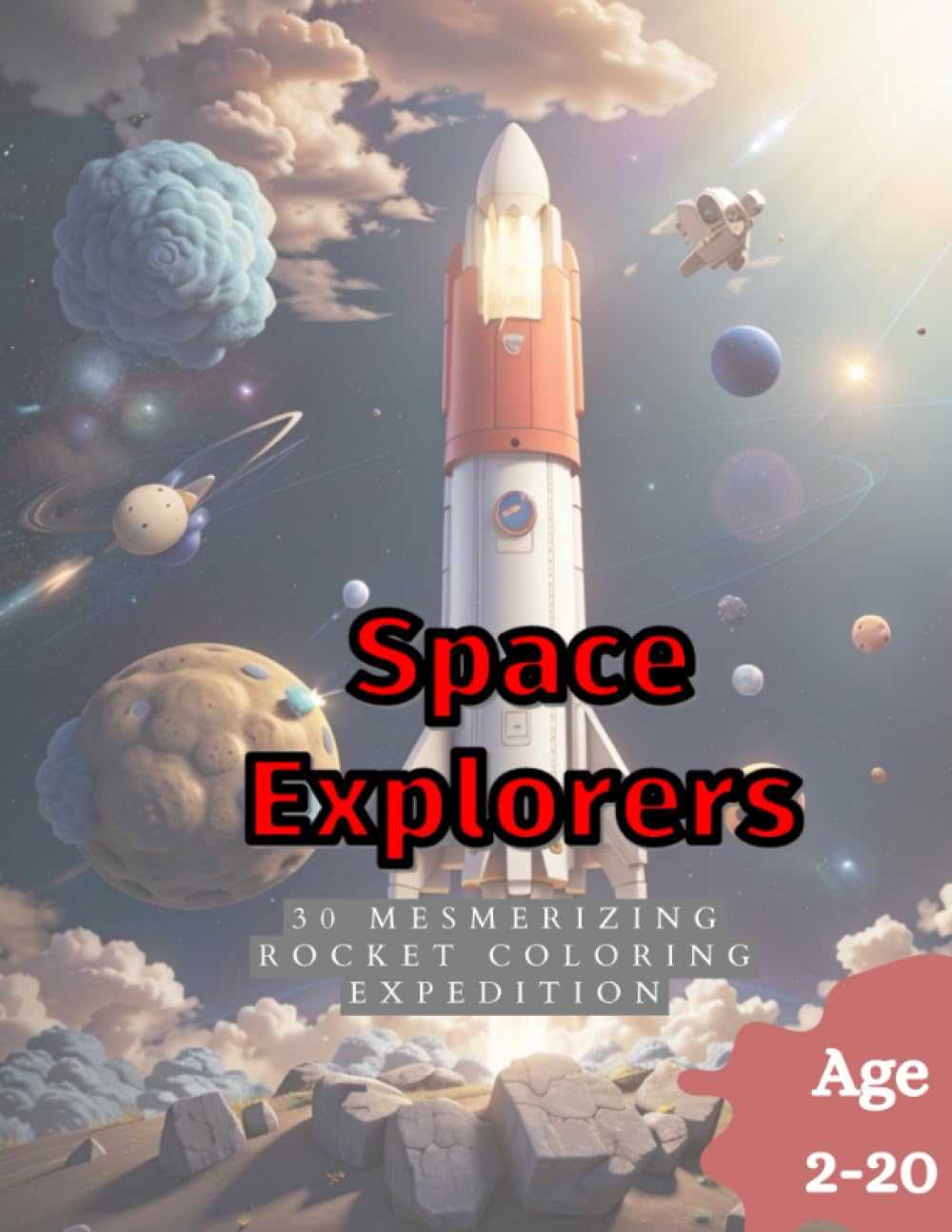 Rockets Coloring Book: A galactic adventure with 30 coloring pages for ...